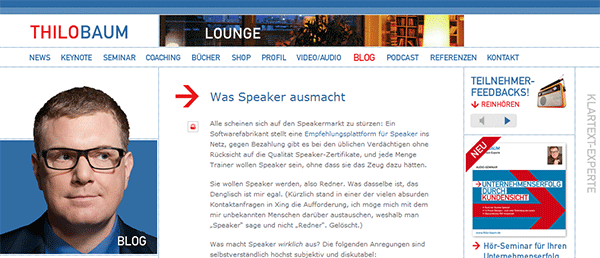 Thilo Baum: „Was Speaker ausmacht“