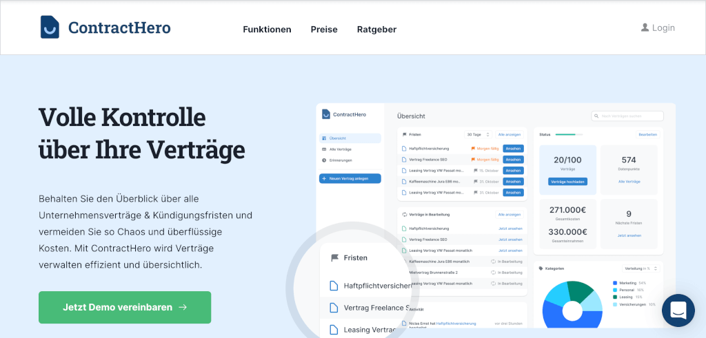 Digitales Vertragsmanagement: Verträge und Fristen im Blick