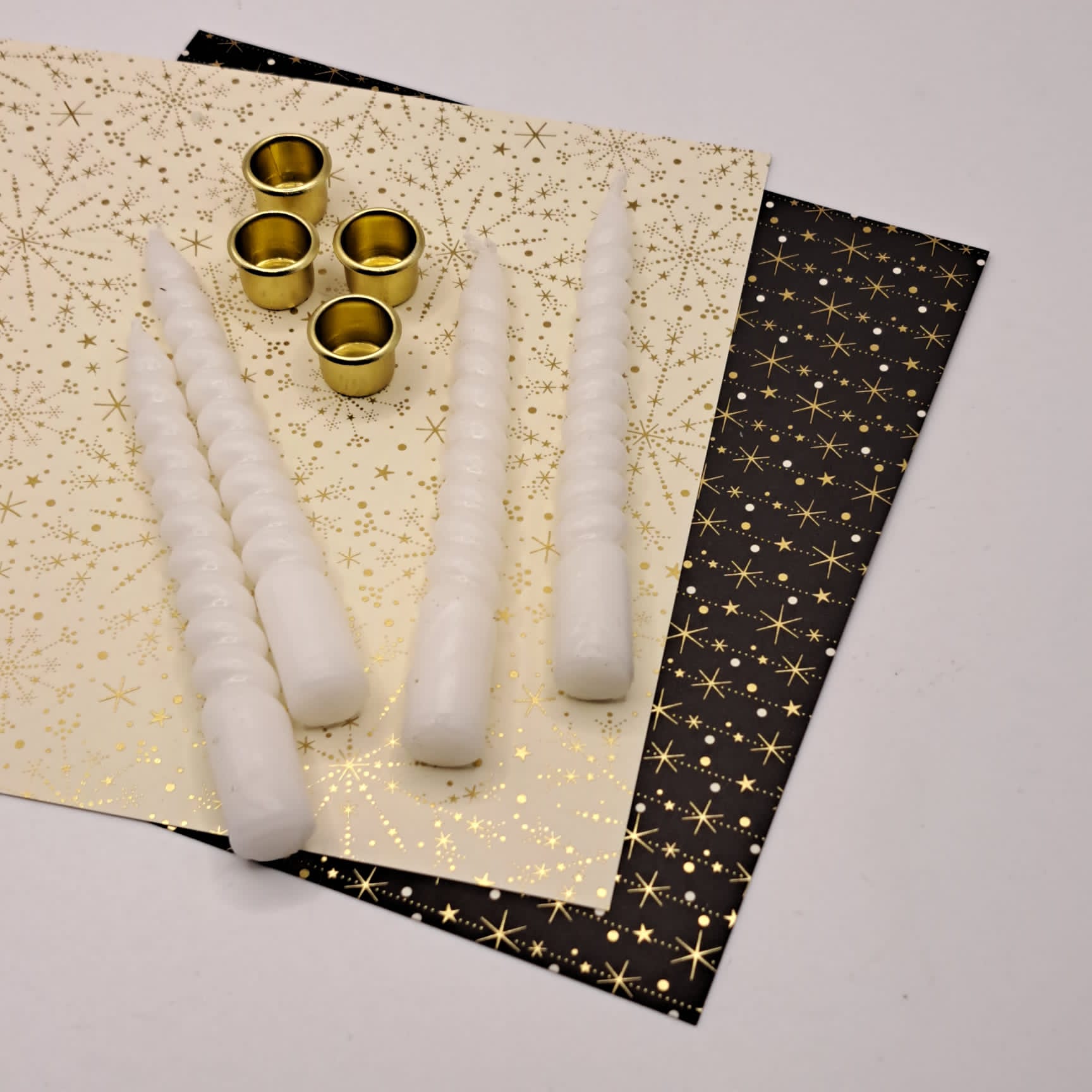 Adventskranz to go - aus Designerpapier und Graupappe
