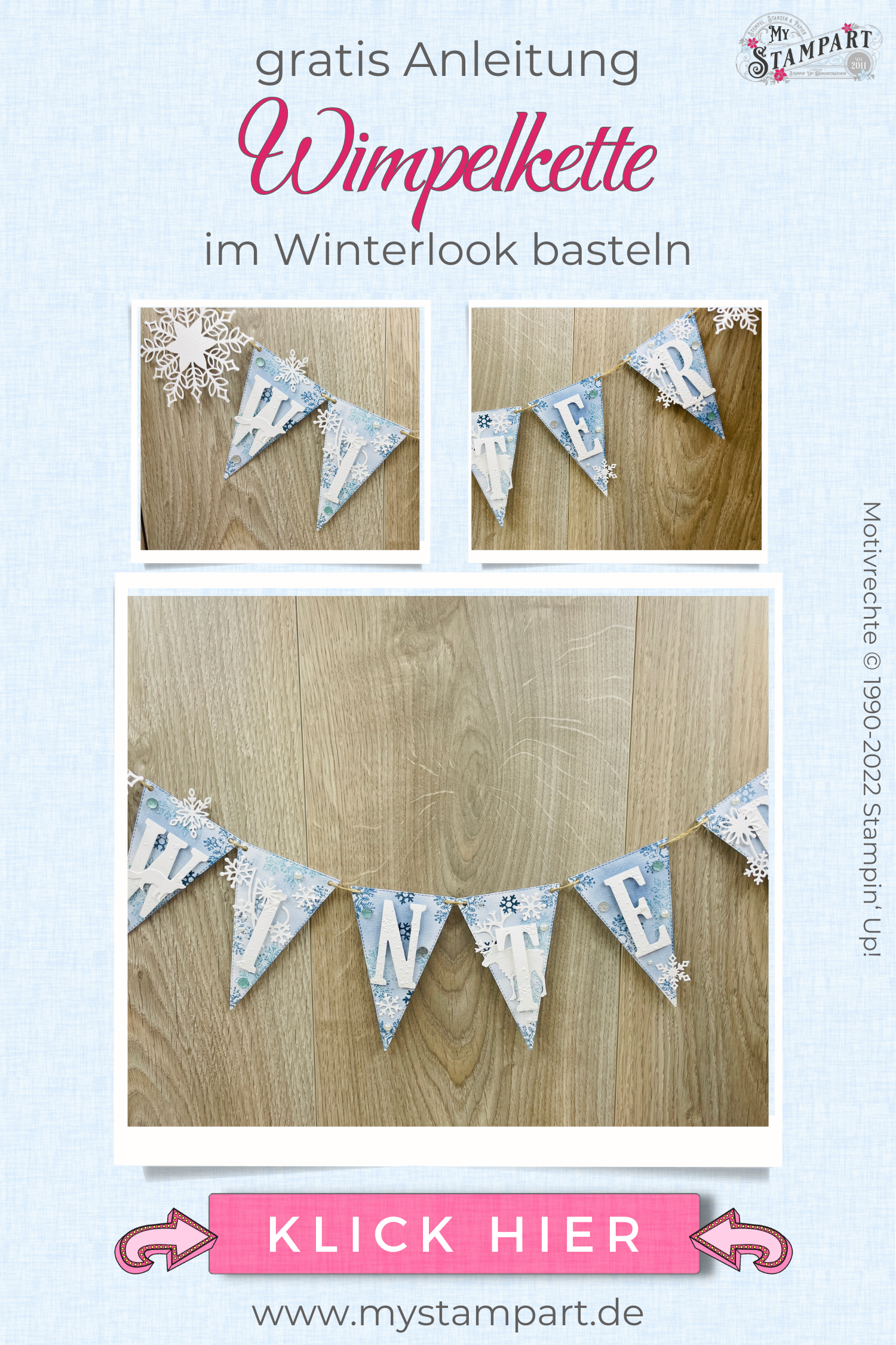 Wimpelkette für den Winter - mit Anleitung