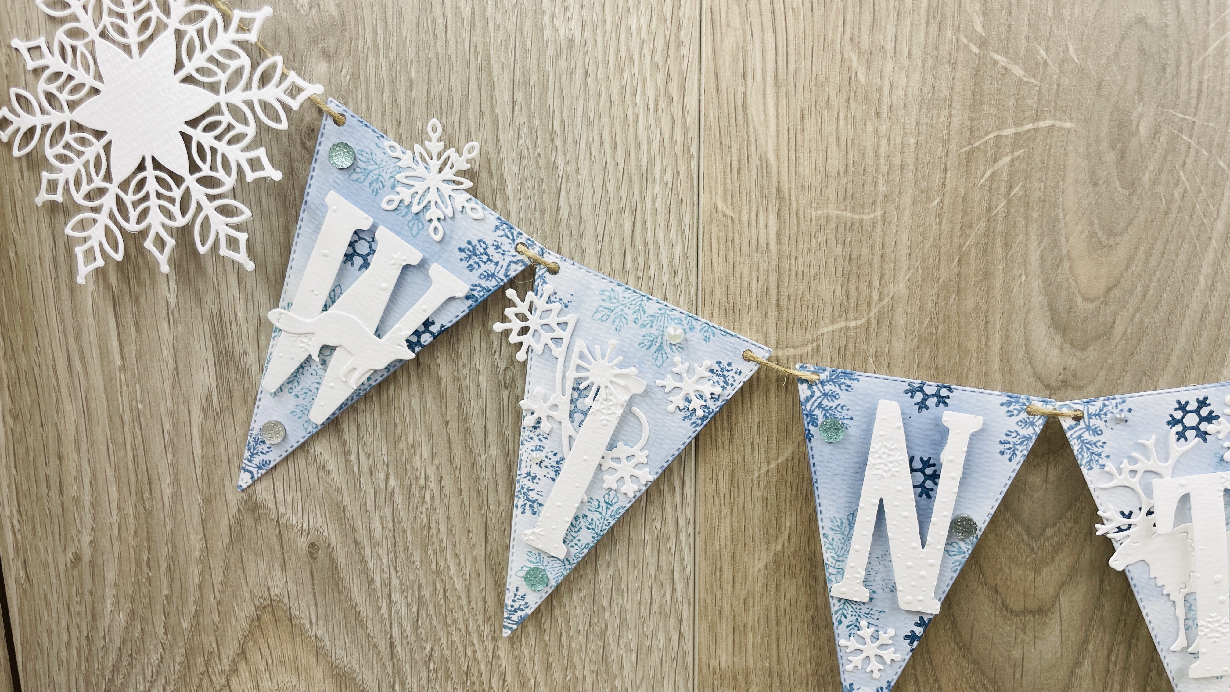 Wimpelkette für den Winter - mit Anleitung
