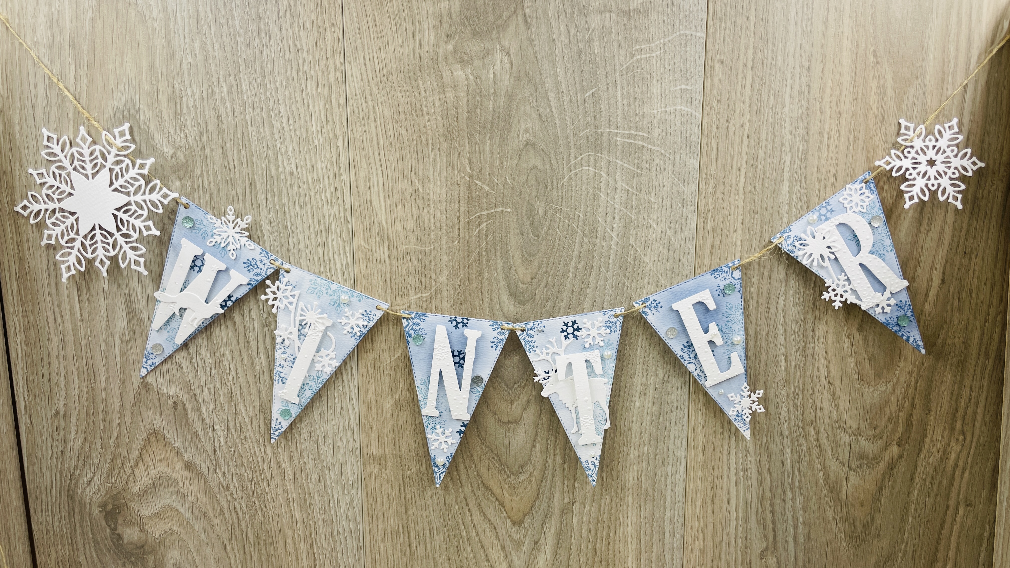 Wimpelkette für den Winter - mit Anleitung