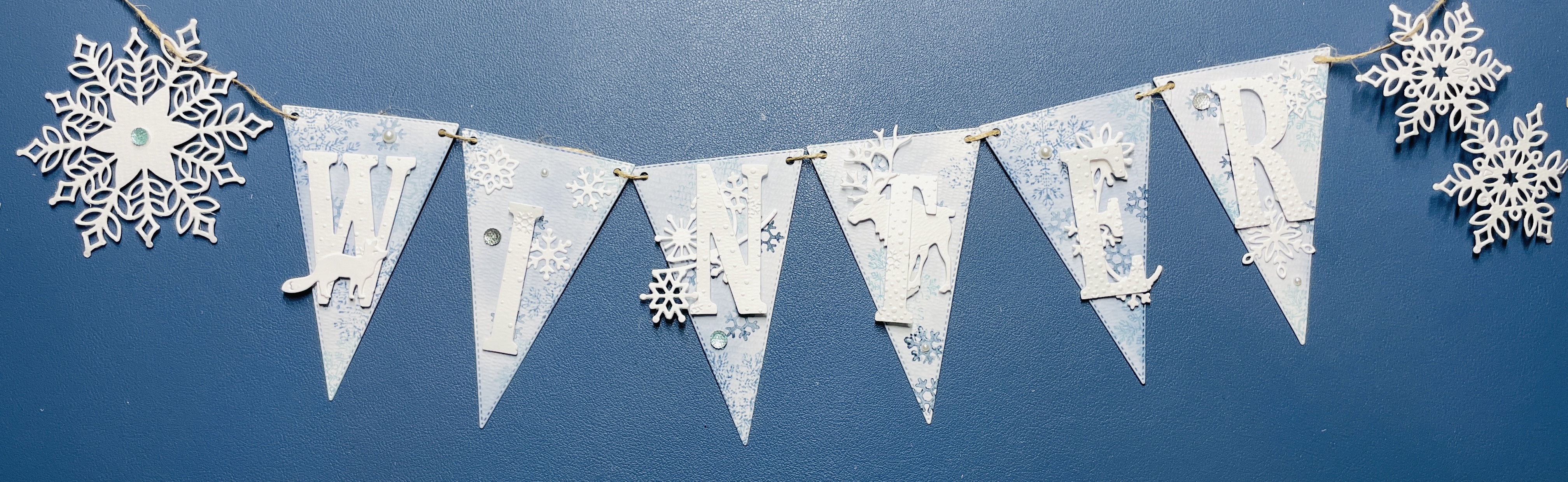 Wimpelkette für den Winter - mit Anleitung